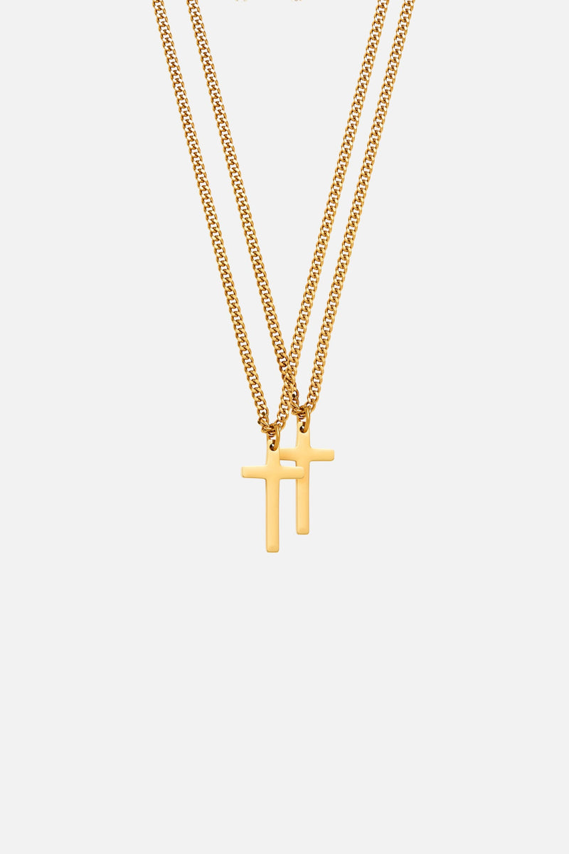 DOUBLE CROSS NECKLACE – CAINTÈ